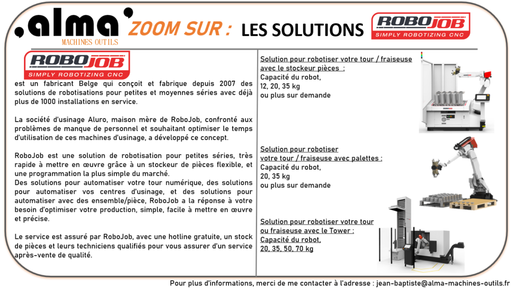 Gamme usinage – ALMA Machines-Outils